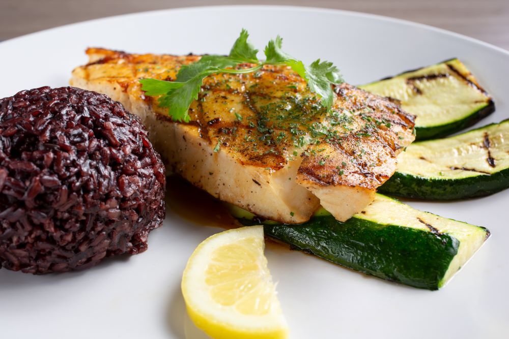 Grilled Halibut with Coriander Butter - Frozen Fish Direct