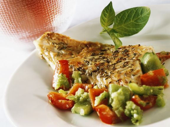 Hake Fillet with Mixed Peppers - Frozen Fish Direct