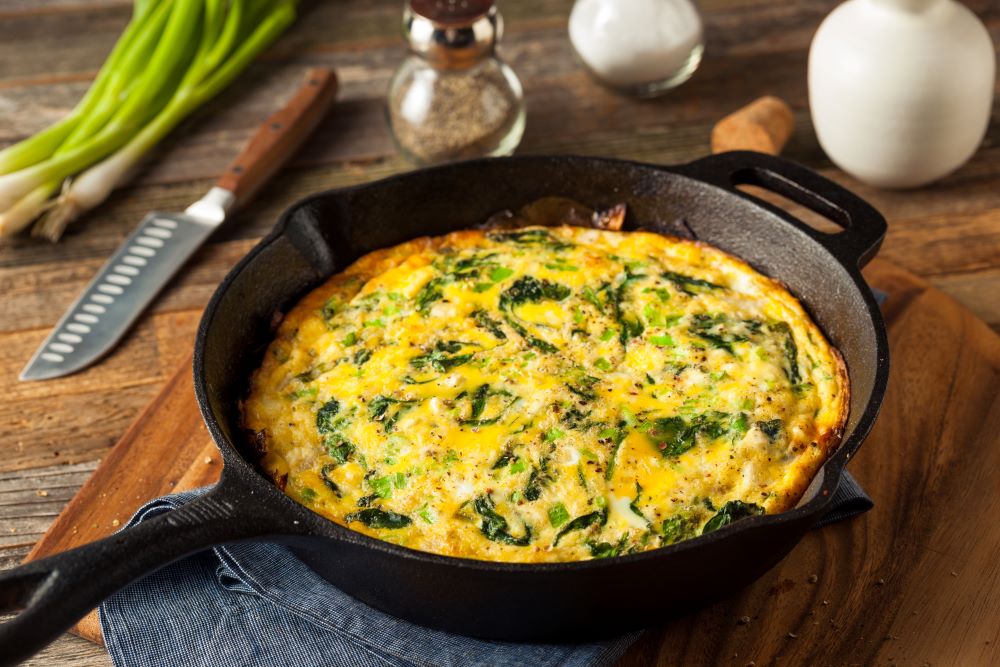 Anchovy and Spinach Frittata - Frozen Fish Direct