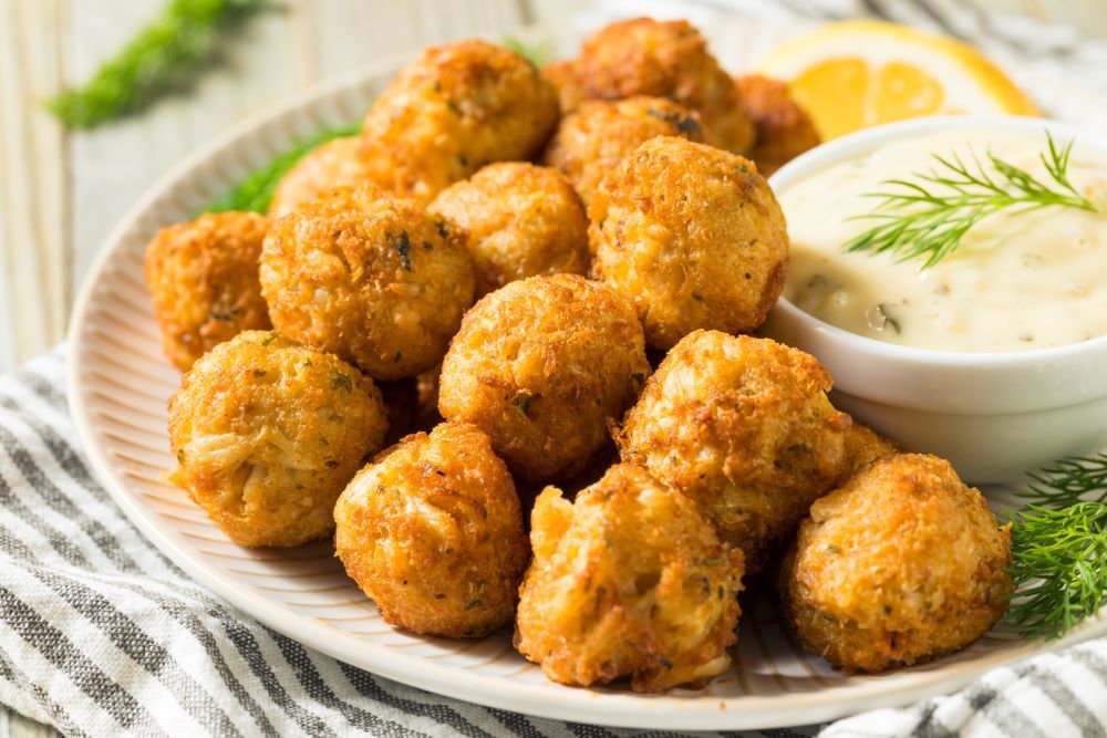 Clam Fritters with Tartar Sauce - Frozen Fish Direct