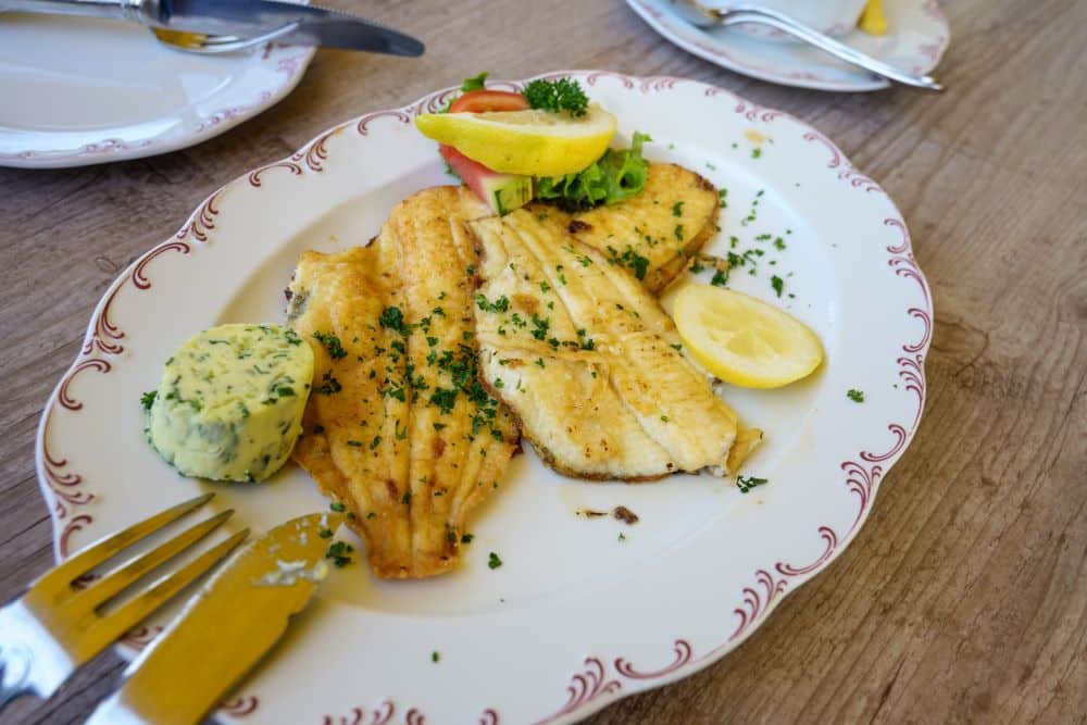 Fried Plaice with Parsley Butter - Frozen Fish Direct
