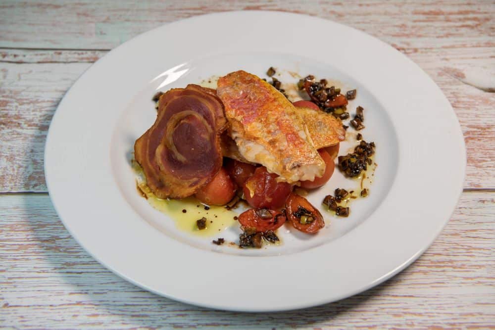 Grilled Mullet with Tomato-Caper Relish - Frozen Fish Direct