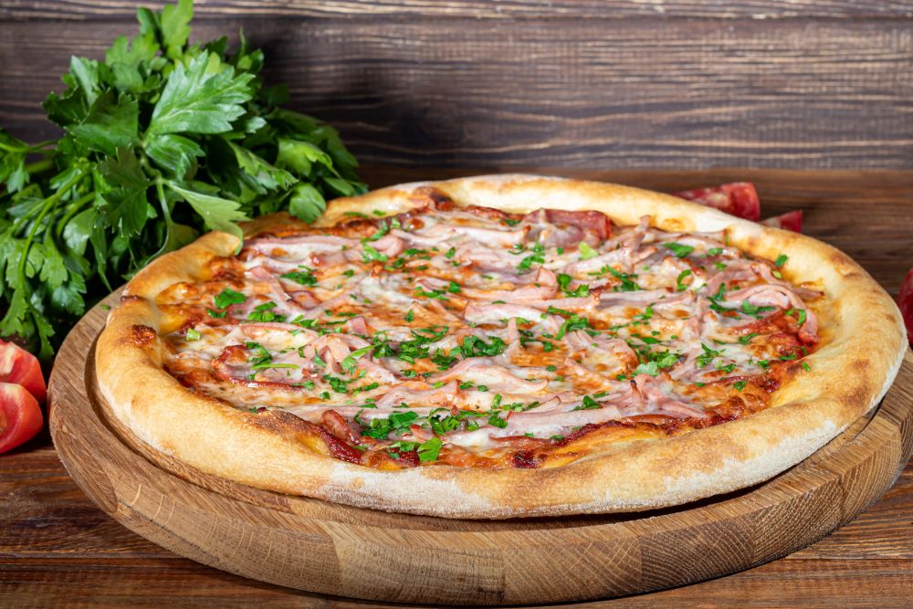 Squid and Bacon Pizza - Frozen Fish Direct