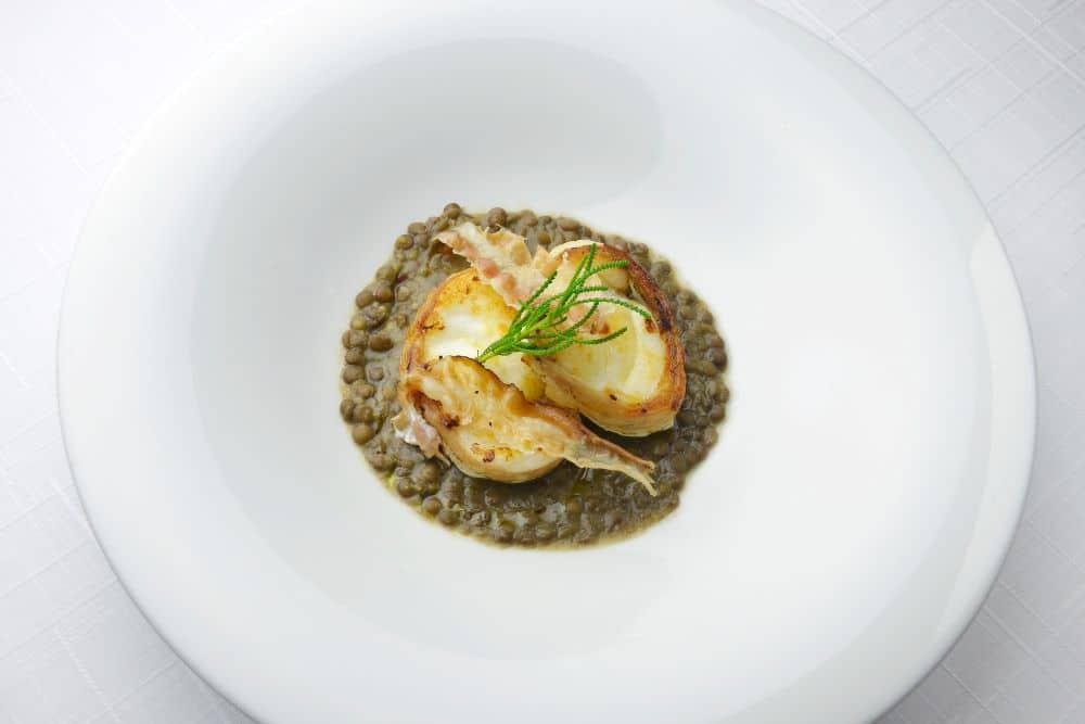 Monkfish with Bacon and Lentils - Frozen Fish Direct