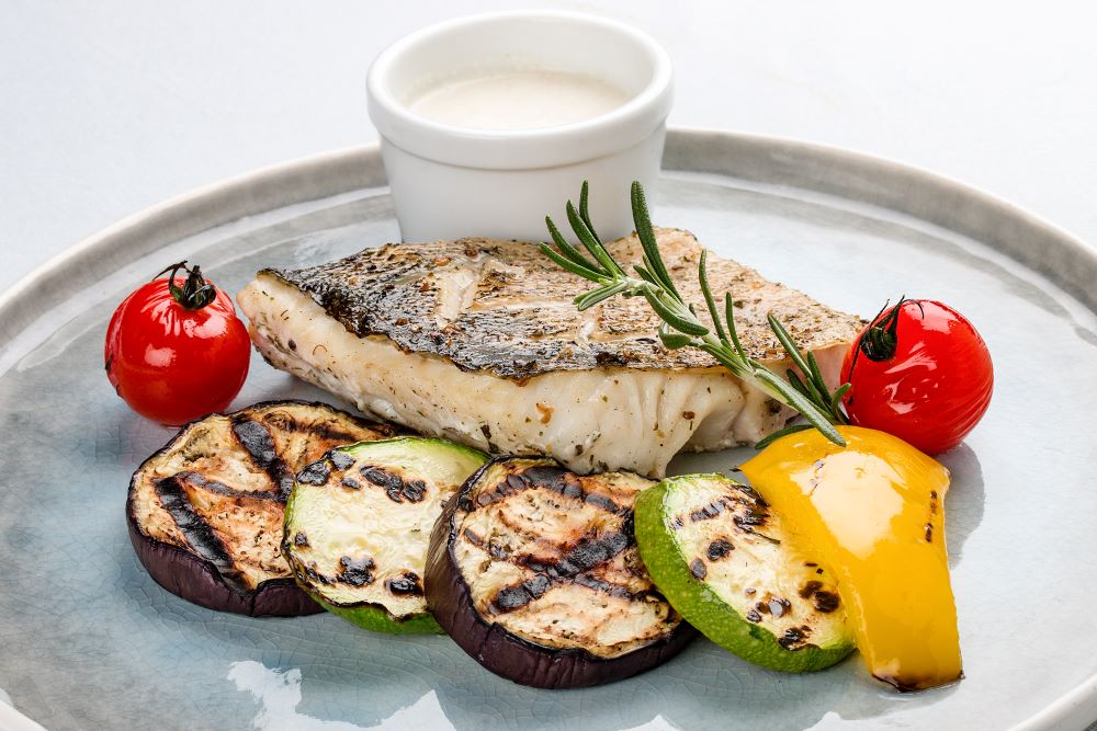 Perch with Roasted Tomatoes and Olives - Frozen Fish Direct
