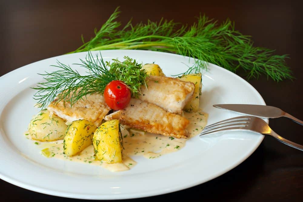 Perch with White Wine-Butter Sauce - Frozen Fish Direct