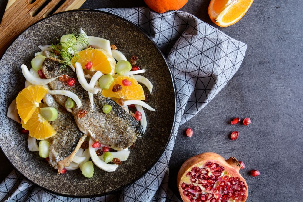 Sea Bream with Fennel and Orange Salad - Frozen Fish Direct