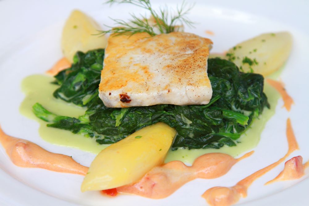 Sea Bream with Spinach and Bacon - Frozen Fish Direct